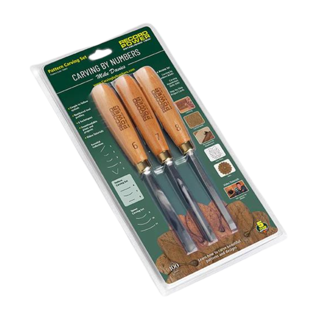Record Power 3pc Pattern Carving Collection - Wood Carving Tools ...